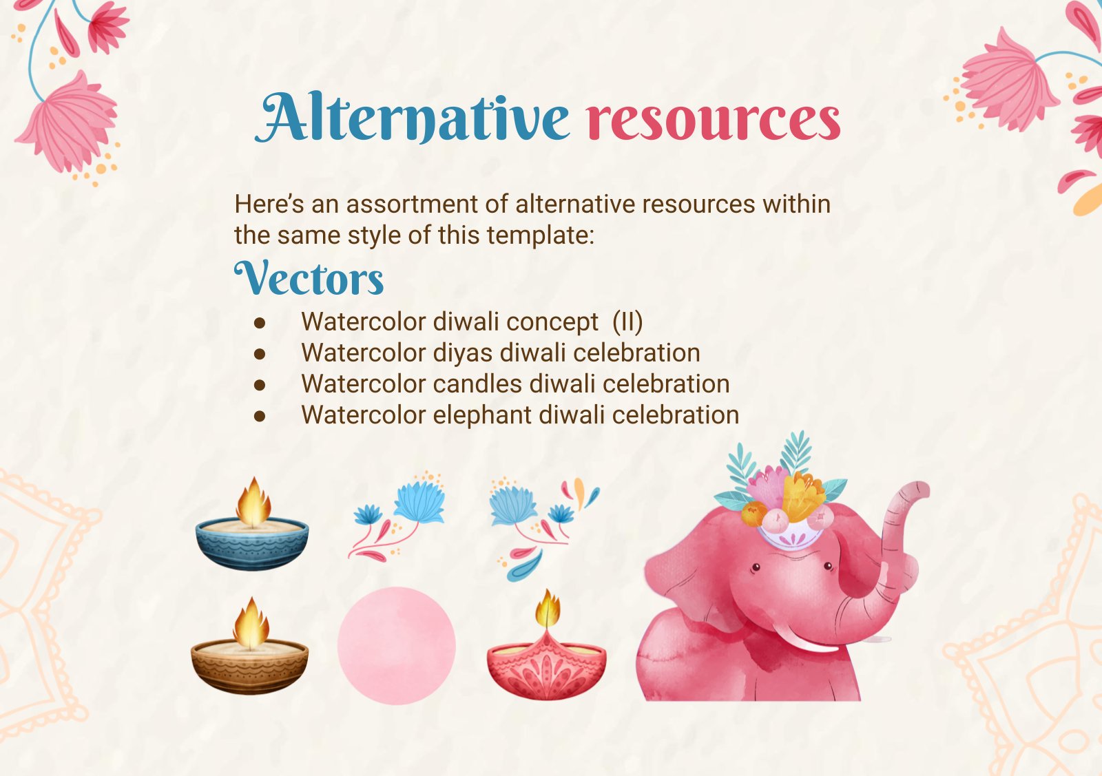 Tarjetas Imprimibles Feliz Diwali | Google Slides y PPT