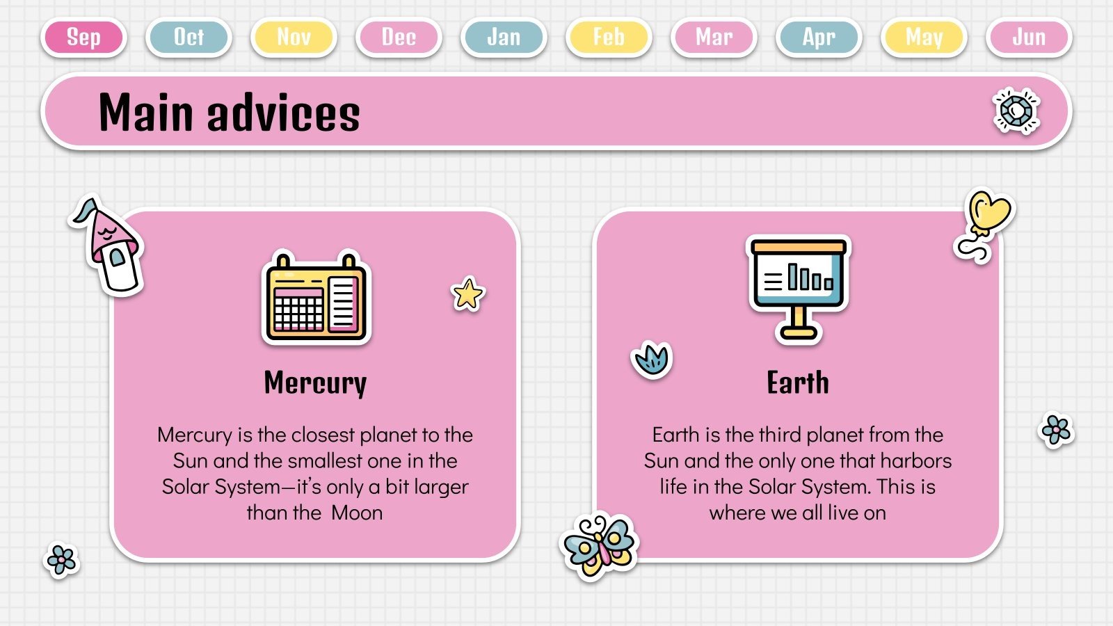 Planner estilo cuento de hadas para niños de preescolar