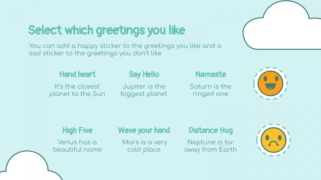 Morning Greetings with Social Distancing Google Slides & PPT