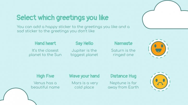 Morning Greetings with Social Distancing Google Slides & PPT