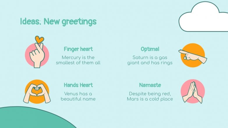 Morning Greetings with Social Distancing Google Slides & PPT