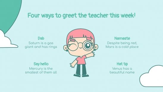 Morning Greetings with Social Distancing Google Slides & PPT