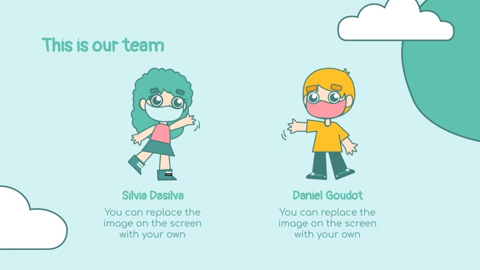 Morning Greetings with Social Distancing Google Slides & PPT