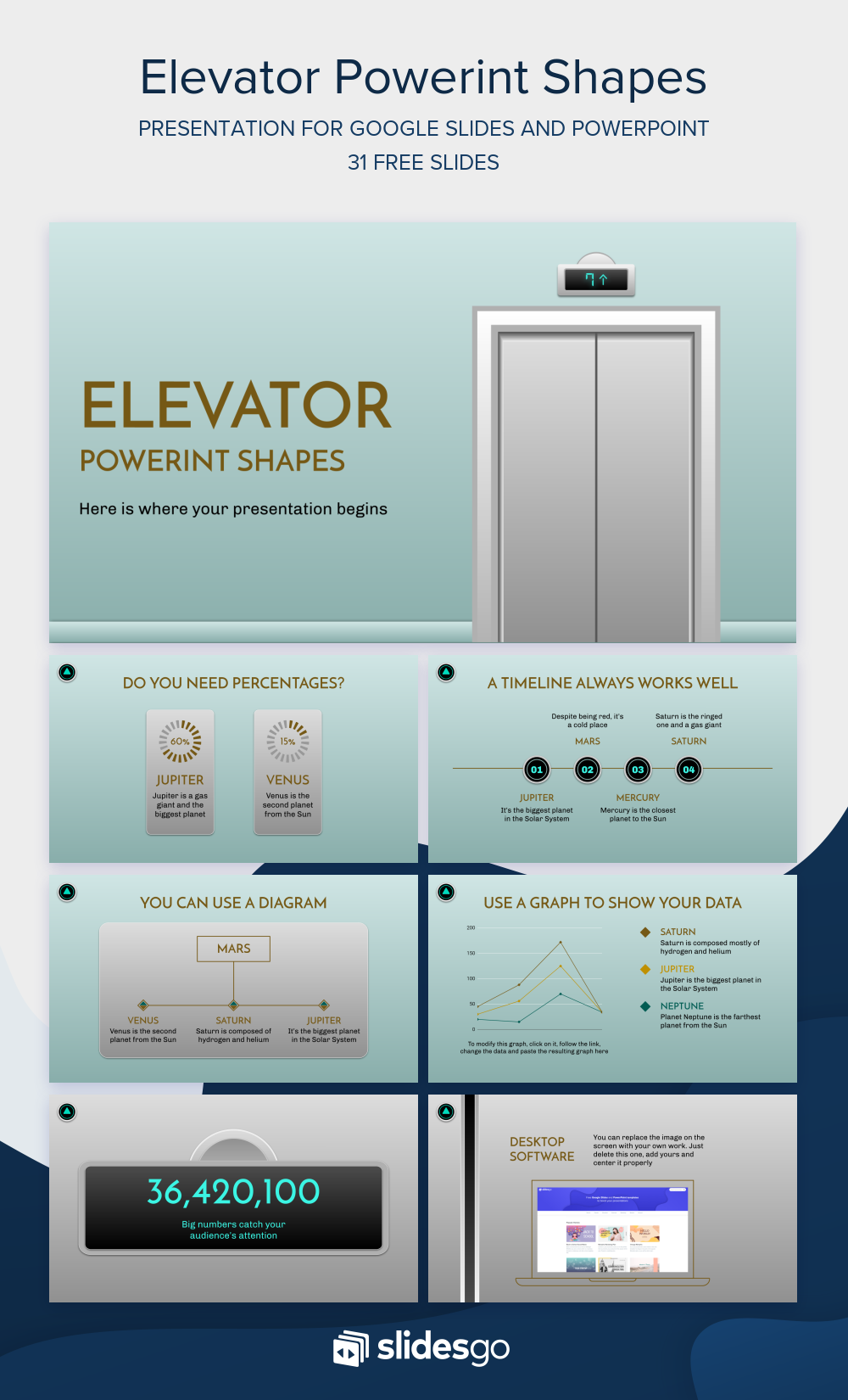 Elevator Powerint Shapes | Google Slides & PPT theme