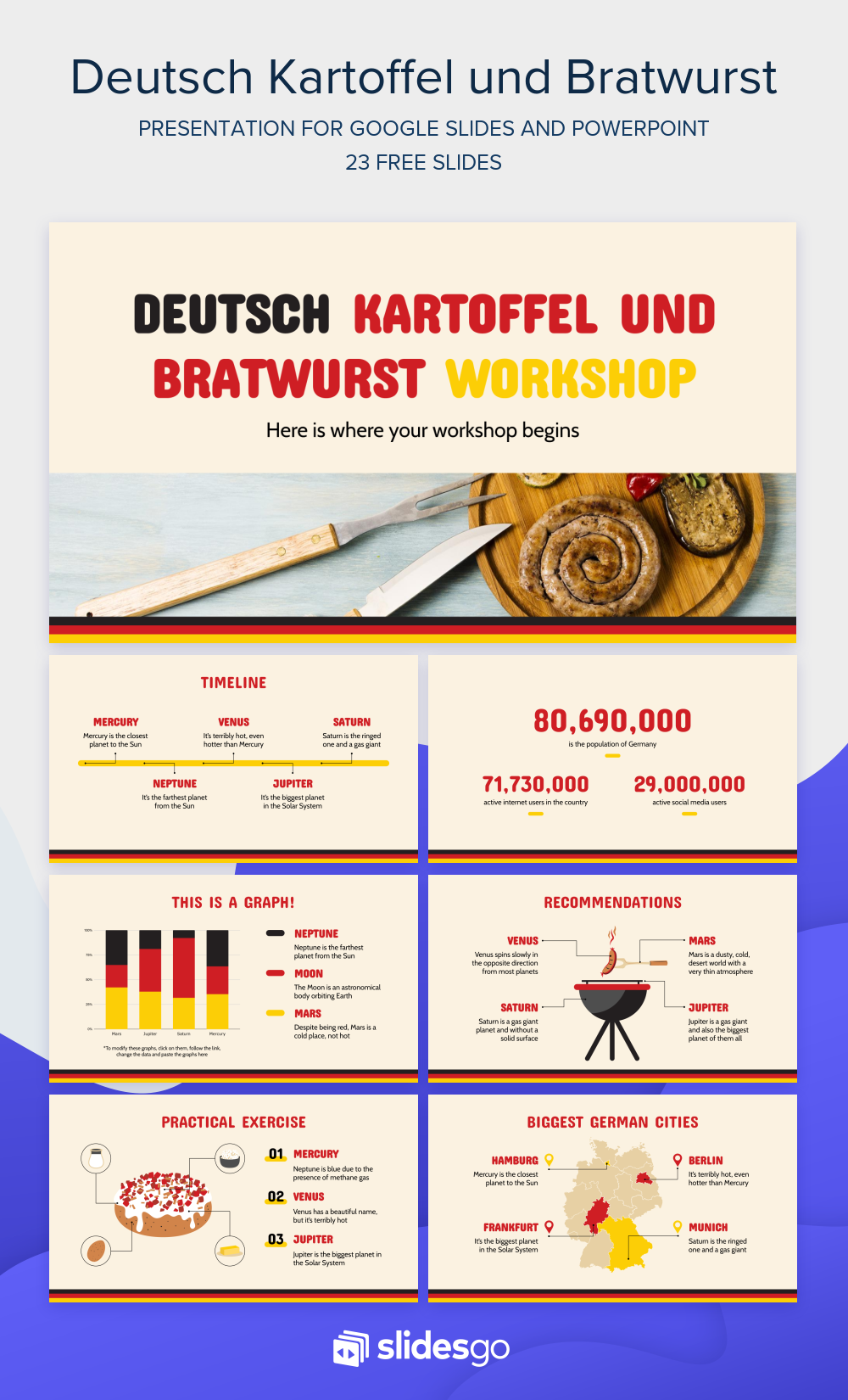 Potato and Bratwurst Sausages Workshop | Google Slides