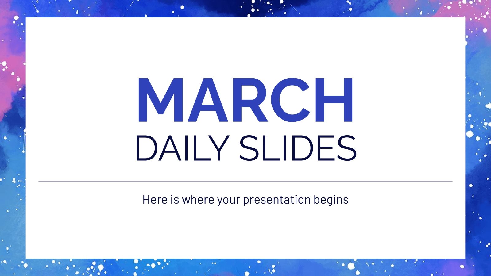 March Daily Slides Google Slides theme & PowerPoint template