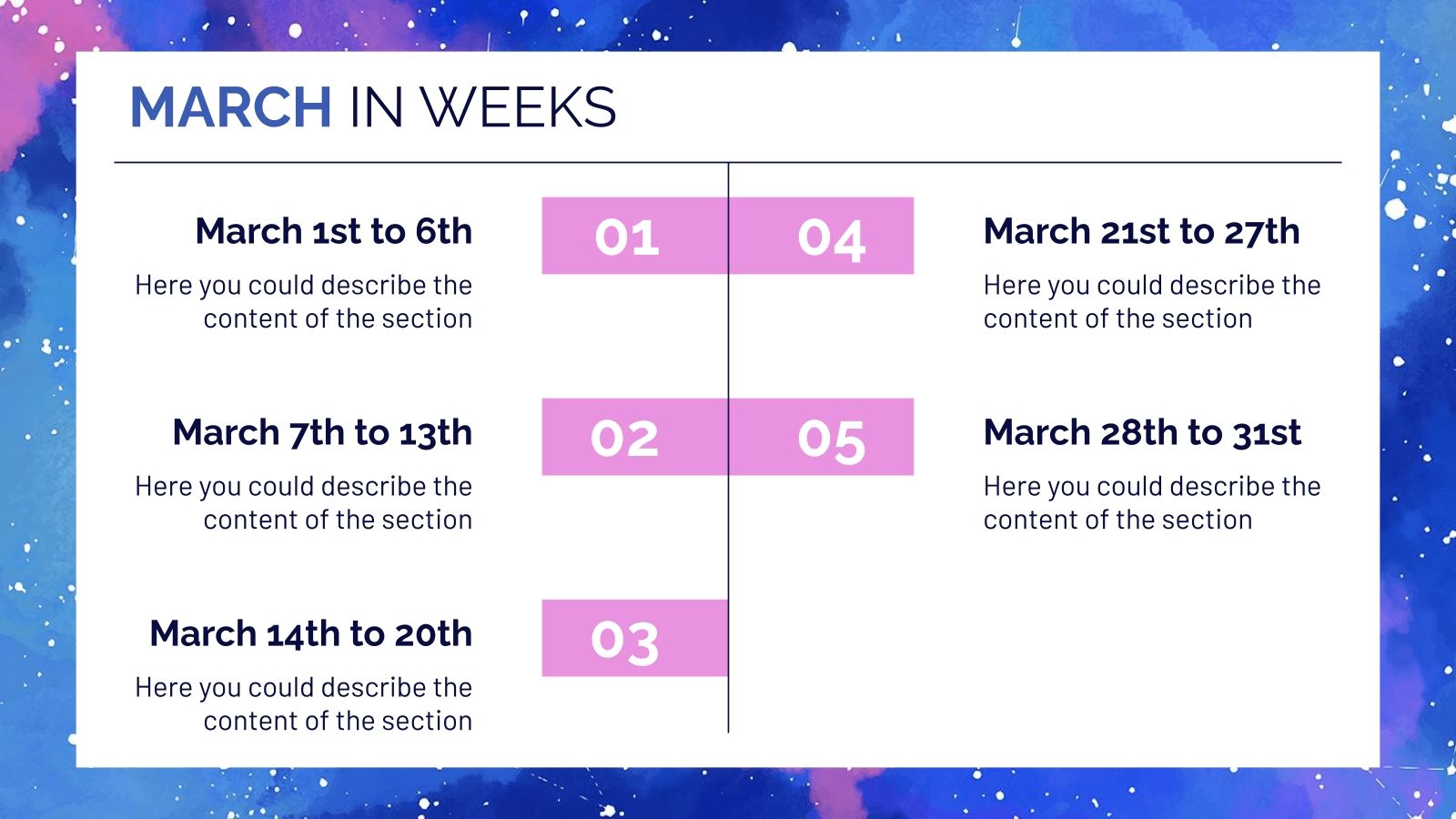 March Daily Slides Google Slides theme & PowerPoint template