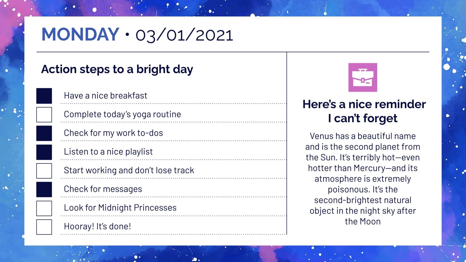 March Daily Slides Google Slides theme & PowerPoint template
