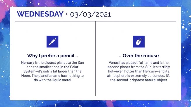 March Daily Slides Google Slides theme & PowerPoint template