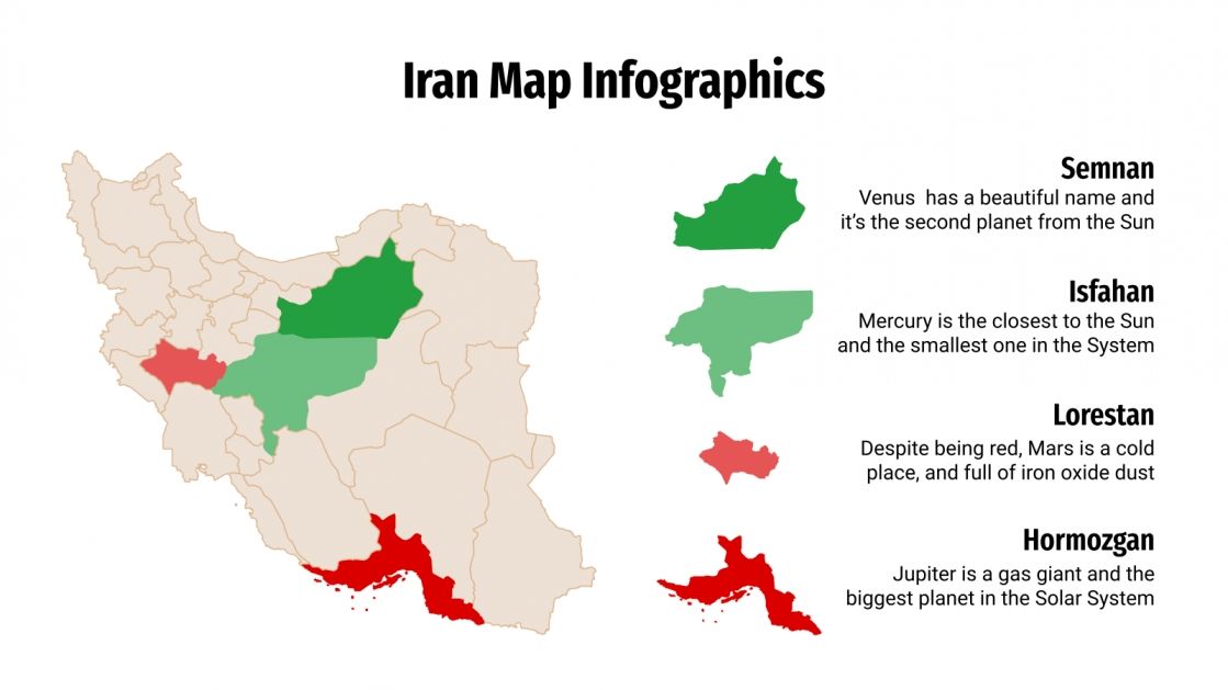 Iran map infographics | Google Slides & PowerPoint theme