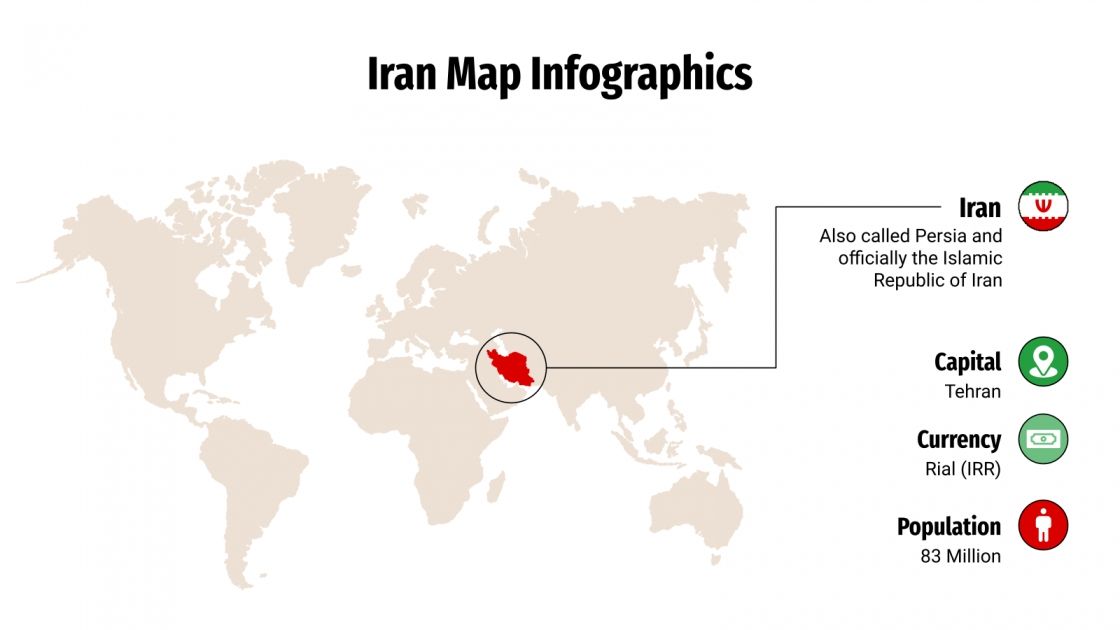 Iran map infographics | Google Slides & PowerPoint theme