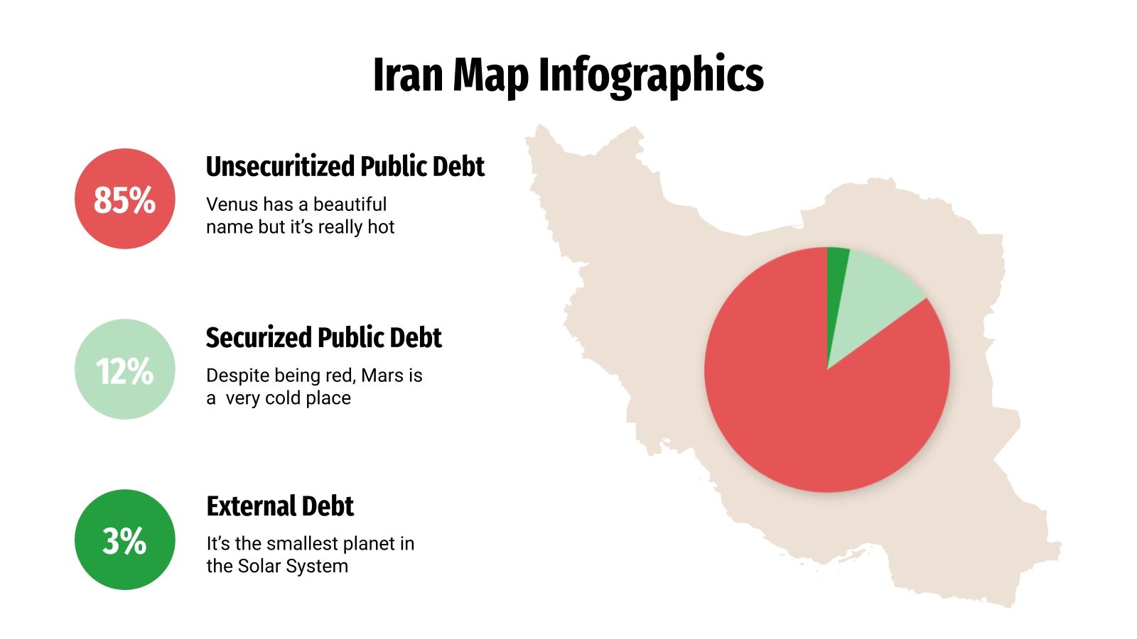 Mapas infográficos de Irán | Tema Google Slides y PowerPoint