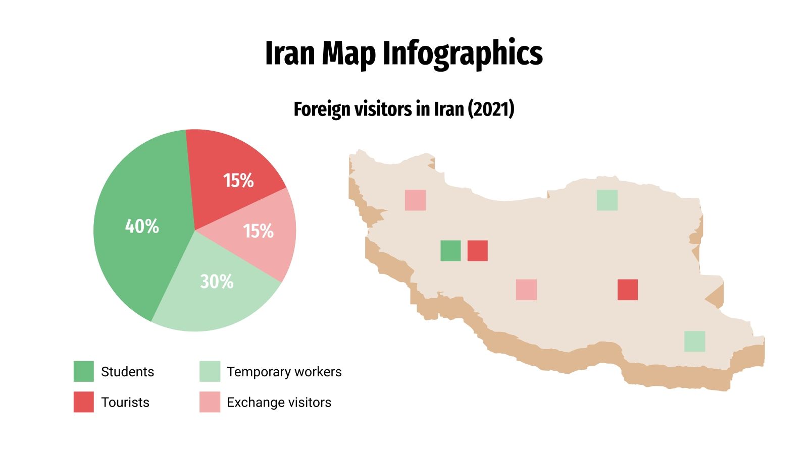 Infografiken lLandkarte von Iran | Google Slides & PowerPoint