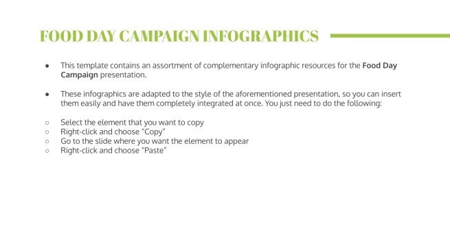 Food Day Campaign Infographics | Google Slides & PowerPoint