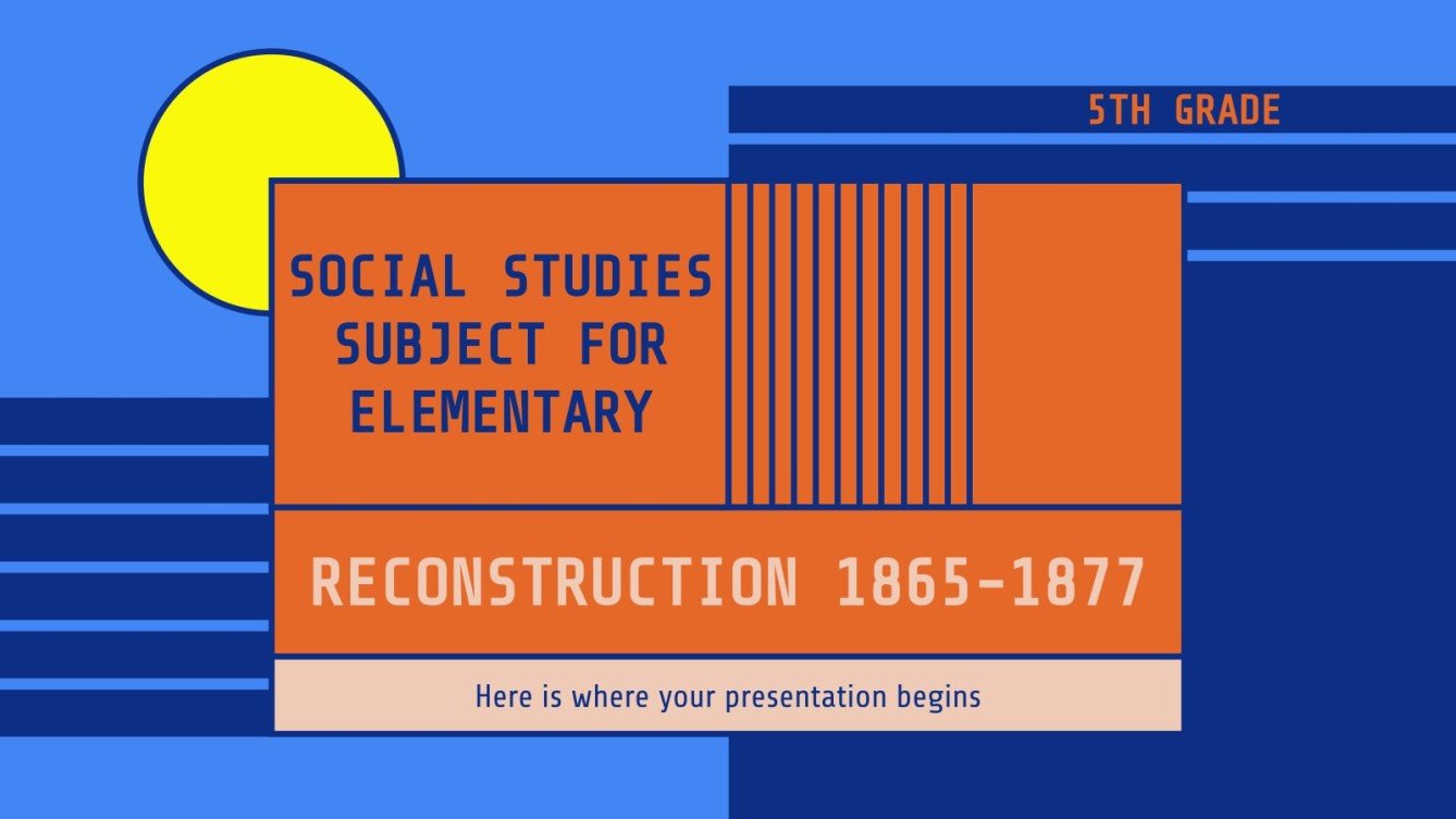 Social Studies: Reconstruction 1865-1877 | Google Slides & PPT