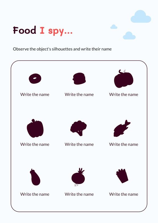 Hojas de "veo, veo" para primaria | Google Slides y PowerPoint