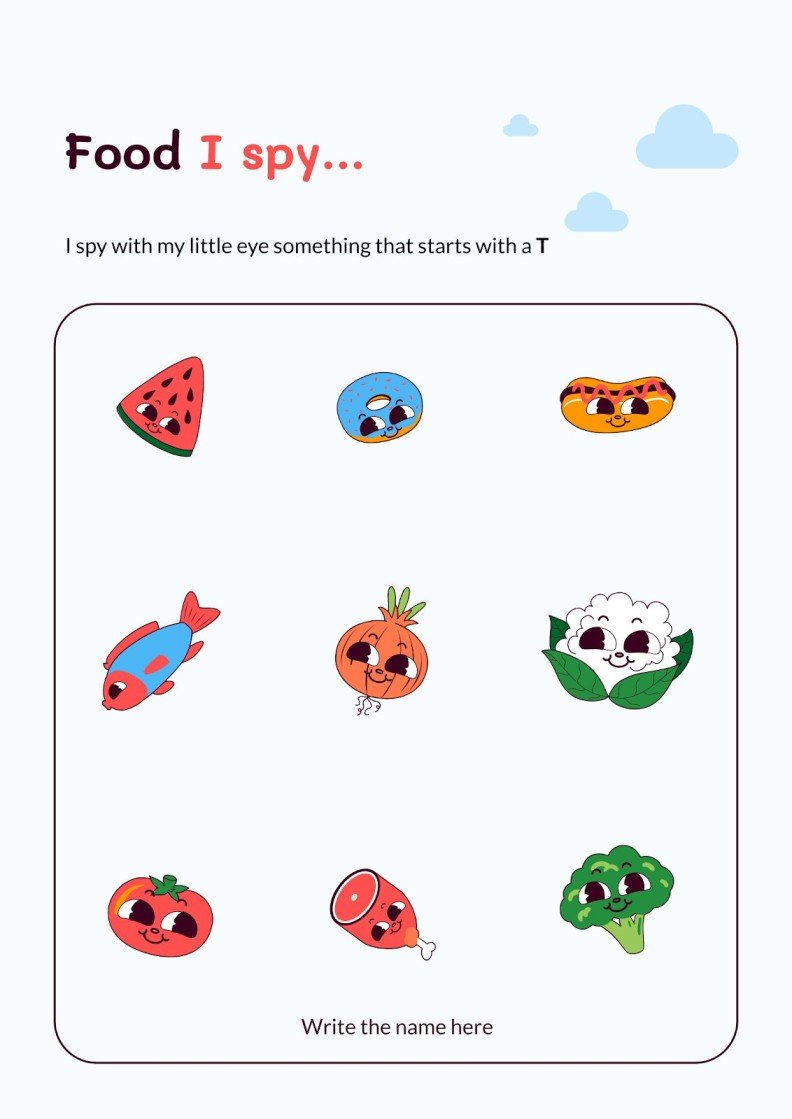 Hojas de "veo, veo" para primaria | Google Slides y PowerPoint