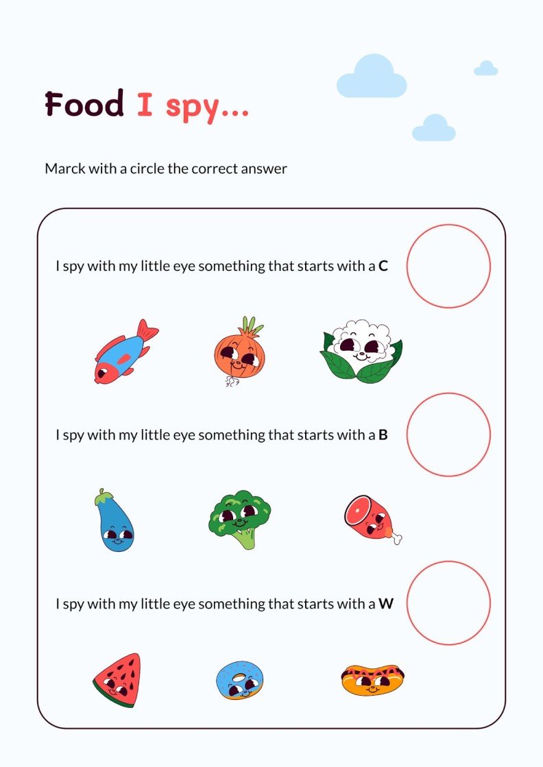 Hojas de "veo, veo" para primaria | Google Slides y PowerPoint