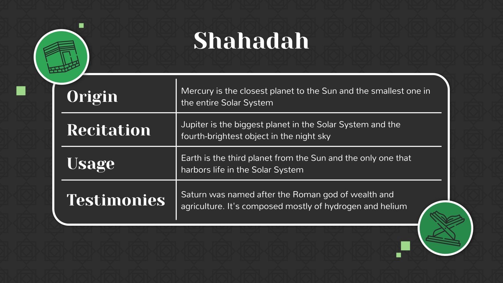 Islam Symbols Minitheme | Google Slides & PowerPoint