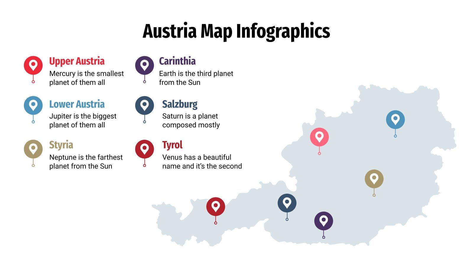 Austria Map Infographics | Google Slides & PPT theme