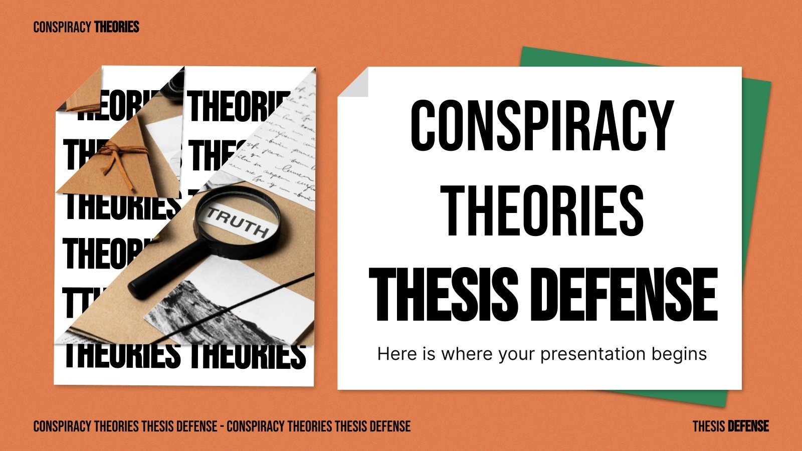 Conspiracy Theories Thesis Defense | Google Slides & PPT