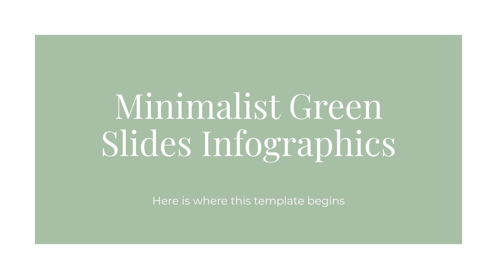 Minimalist Green Slides Infographics | Google Slides & PPT