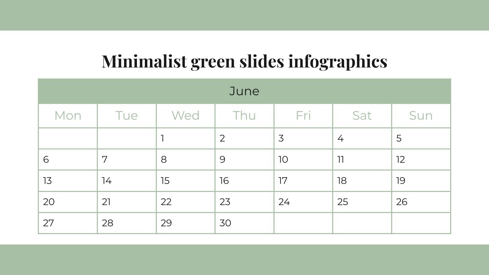 Minimalist Green Slides Infographics | Google Slides & PPT