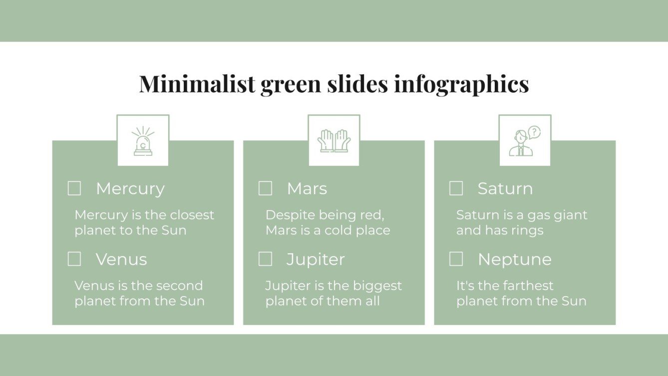 Minimalist Green Slides Infographics | Google Slides & PPT