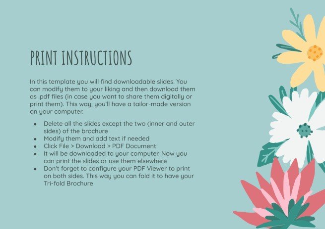 Floral Style Brochure for School Centers | Google Slides & PPT