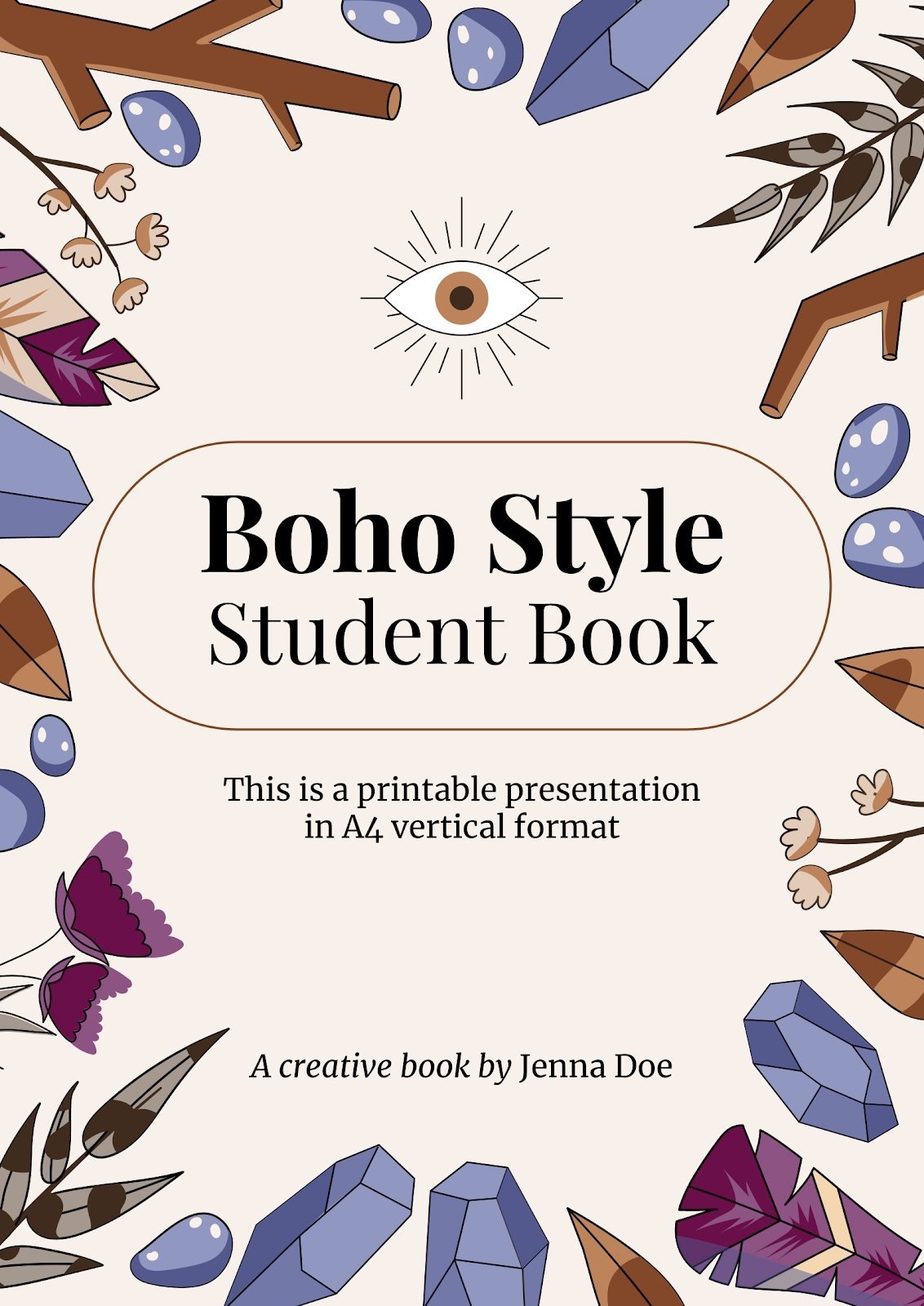 Boho Style Student Book | Google Slides & PowerPoint