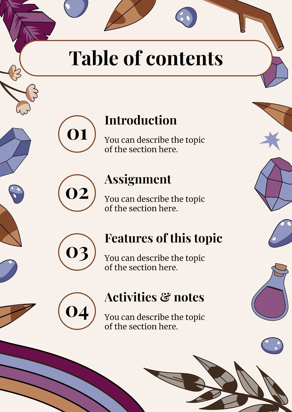 Boho Style Student Book | Google Slides & PowerPoint