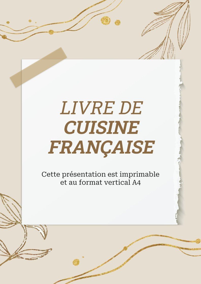 French Food Cookbook | Google Slides & PowerPoint