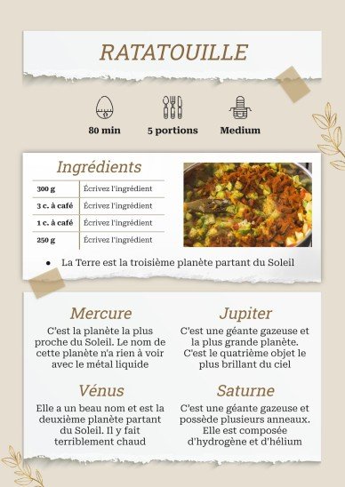 French Food Cookbook | Google Slides & PowerPoint