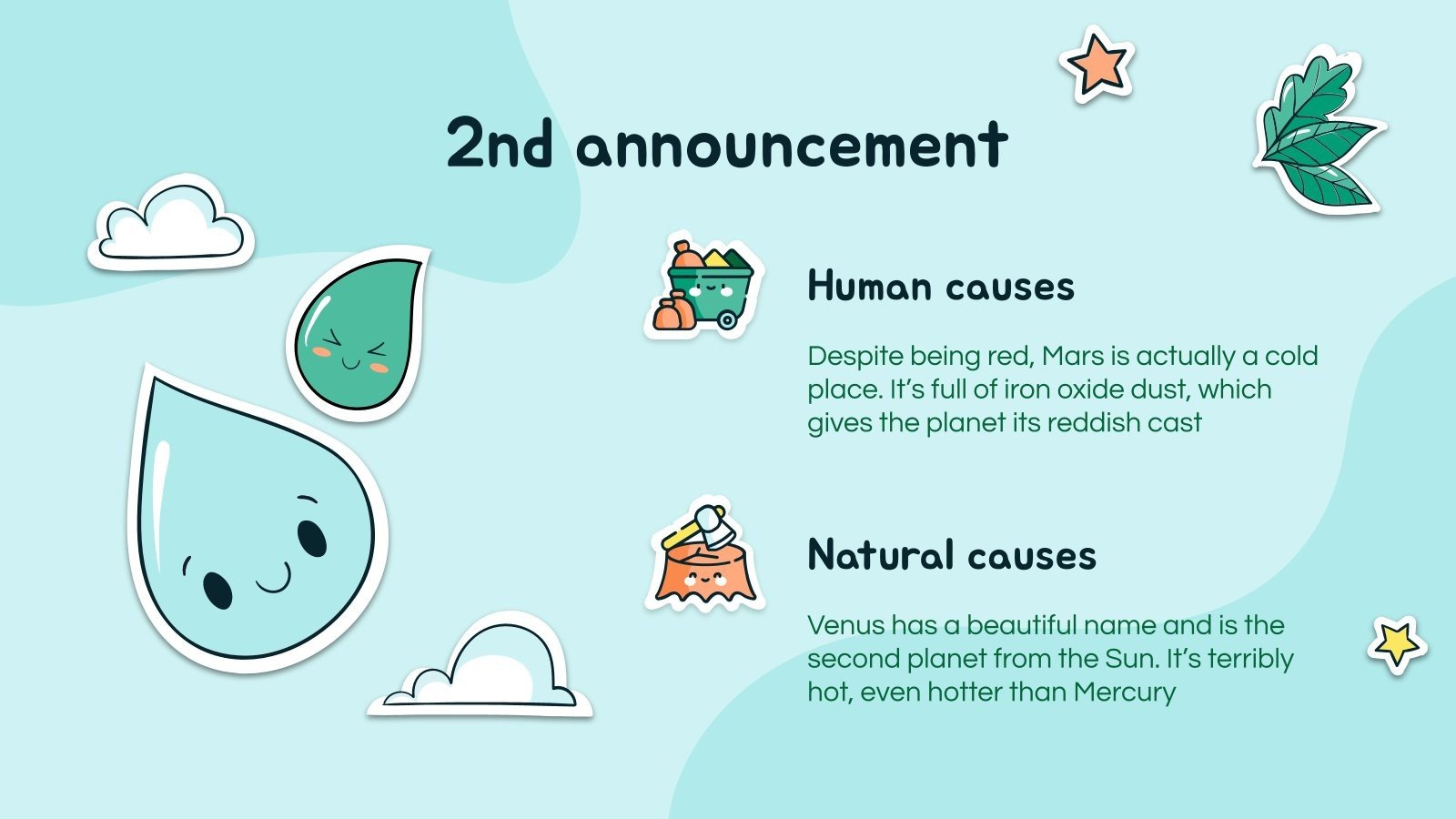 Climate Change Stickers for Marketing Newsletter