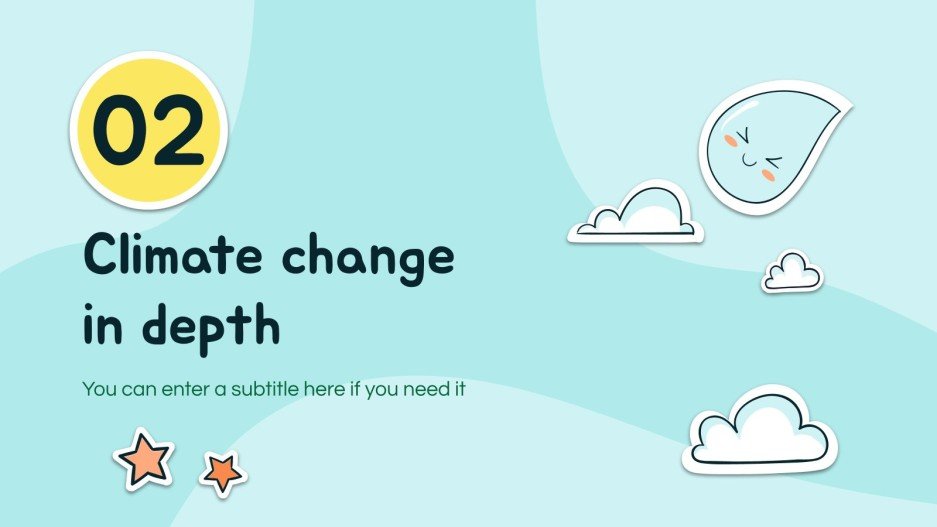 Climate Change Stickers for Marketing Newsletter