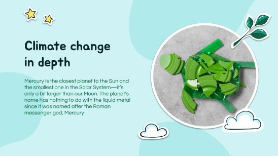 Climate Change Stickers for Marketing Newsletter