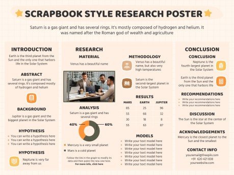 Scrapbook Style Research Poster | Google Slides & PPT