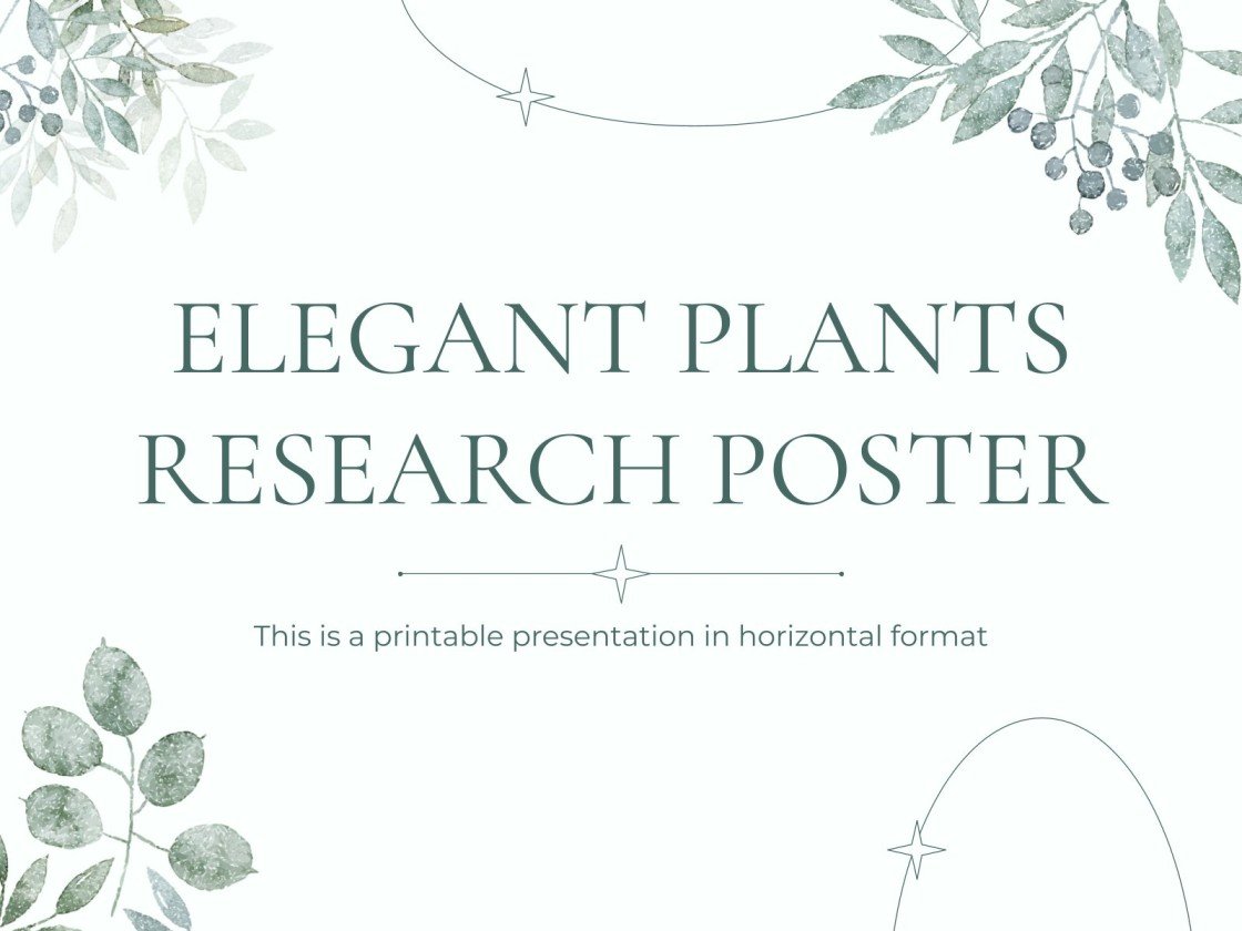 Elegant Plants Research Poster | Google Slides & PowerPoint