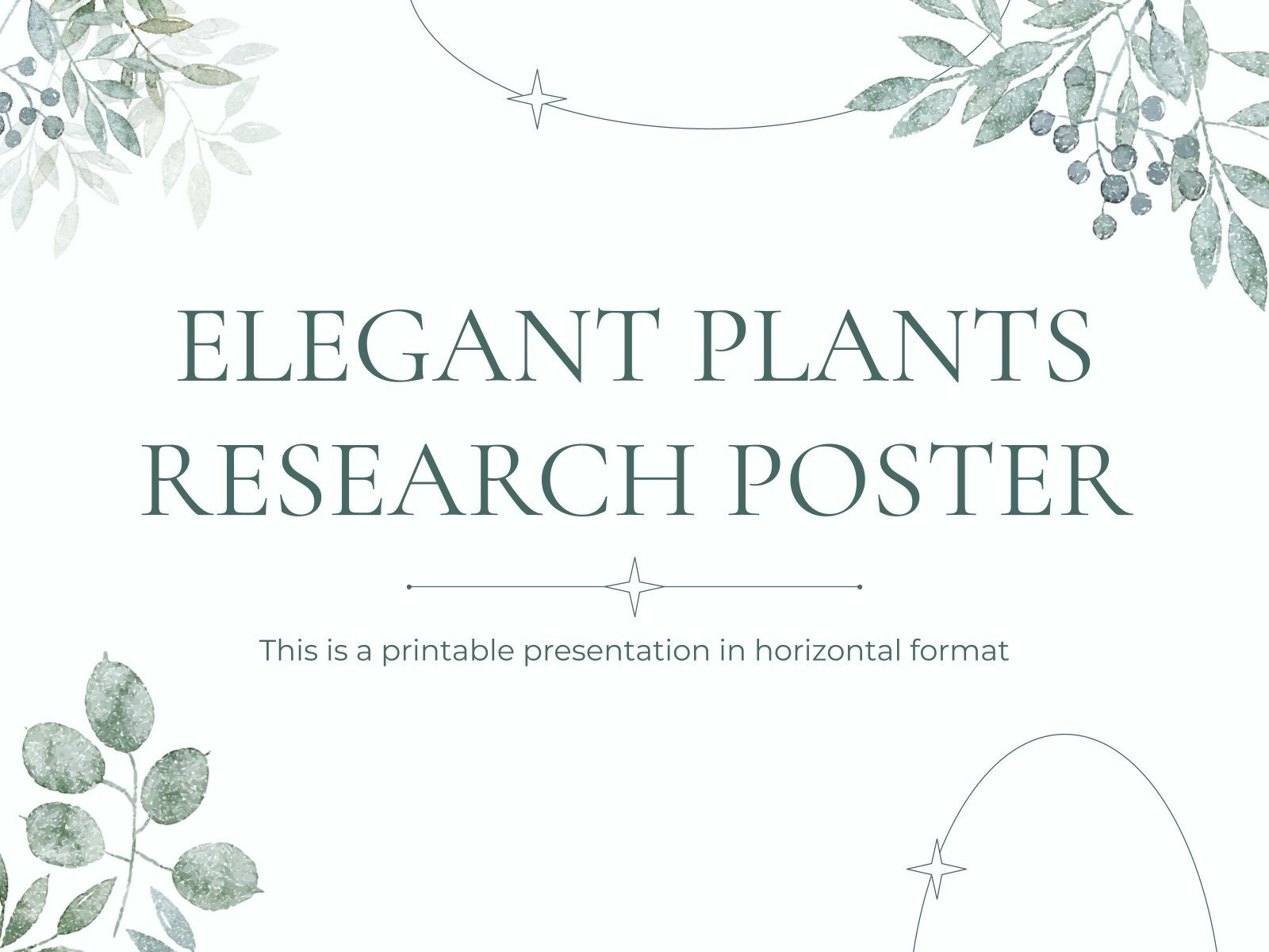Elegant Plants Research Poster | Google Slides & PowerPoint