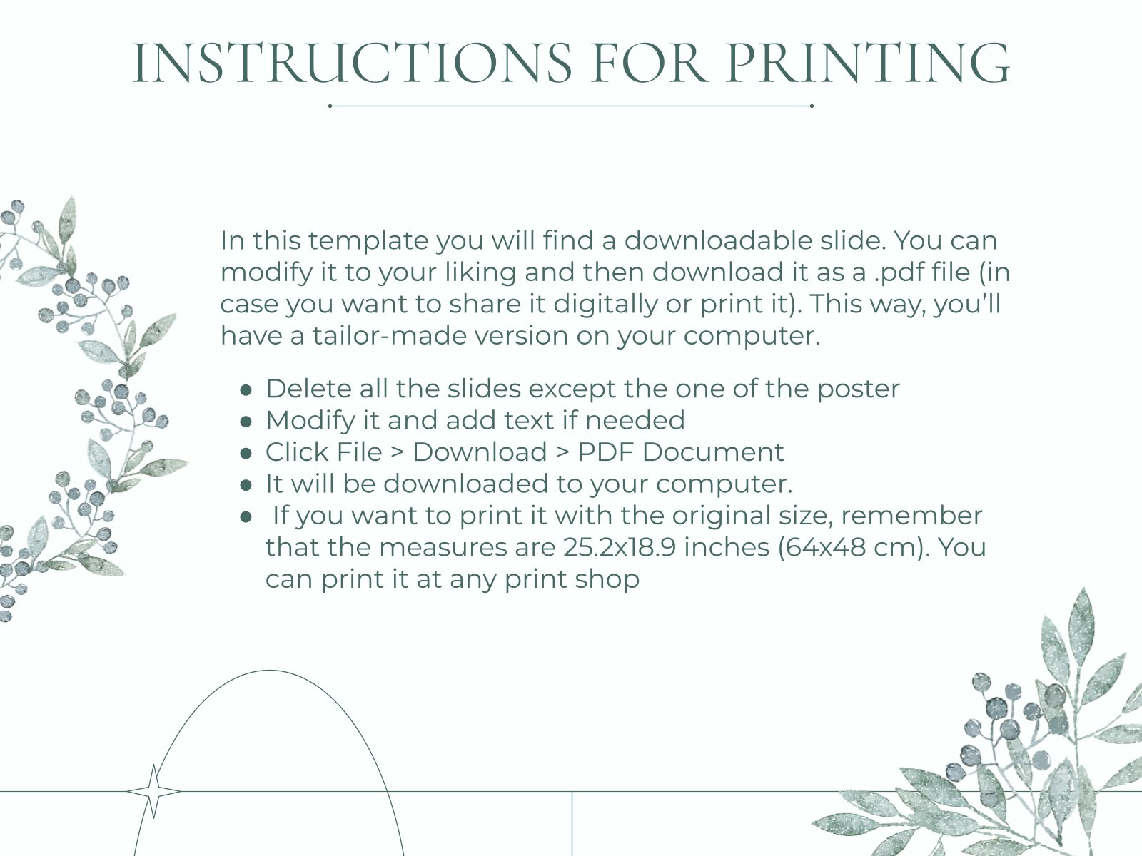 Elegant Plants Research Poster | Google Slides & PowerPoint