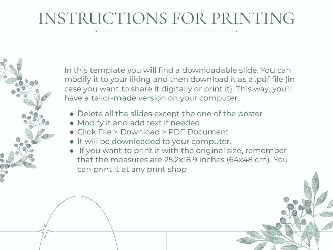 Elegant Plants Research Poster | Google Slides & PowerPoint