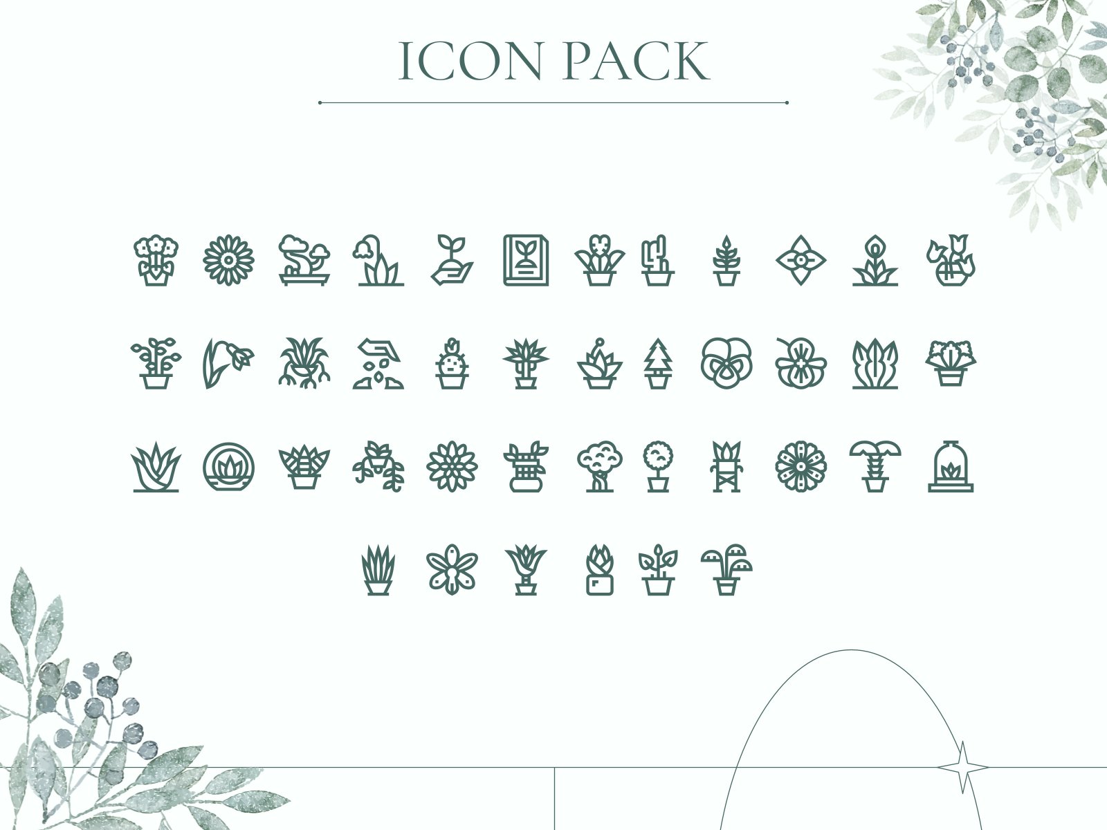 Elegant Plants Research Poster | Google Slides & PowerPoint