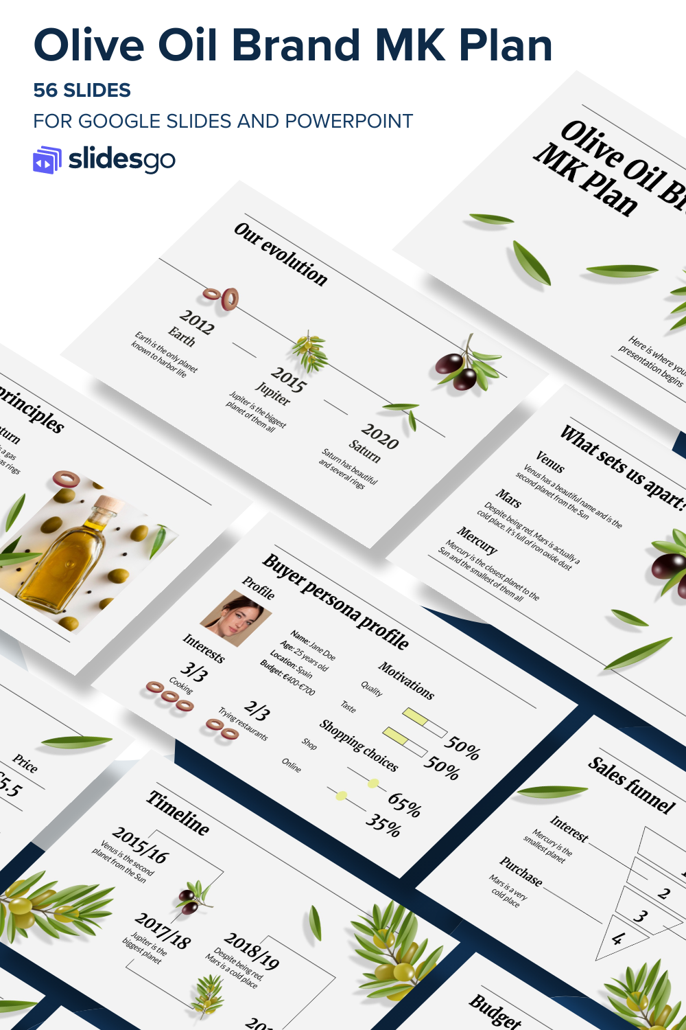 Olive Oil Brand MK Plan | Google Slides & PowerPoint
