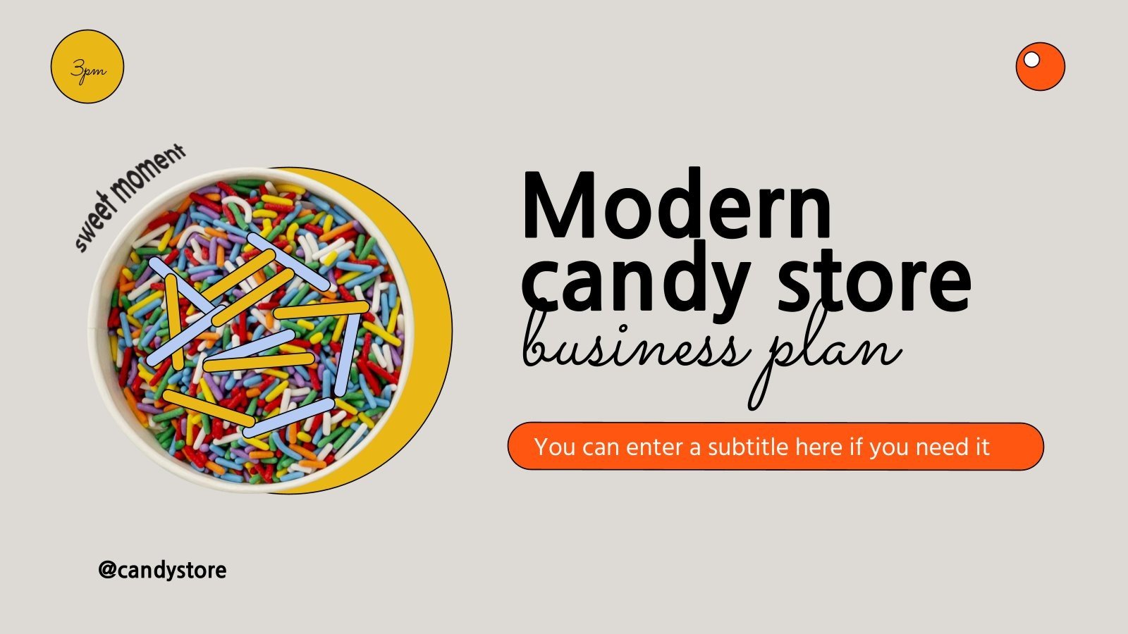 Modern Candy Store Business Plan | Google Slides & PPT