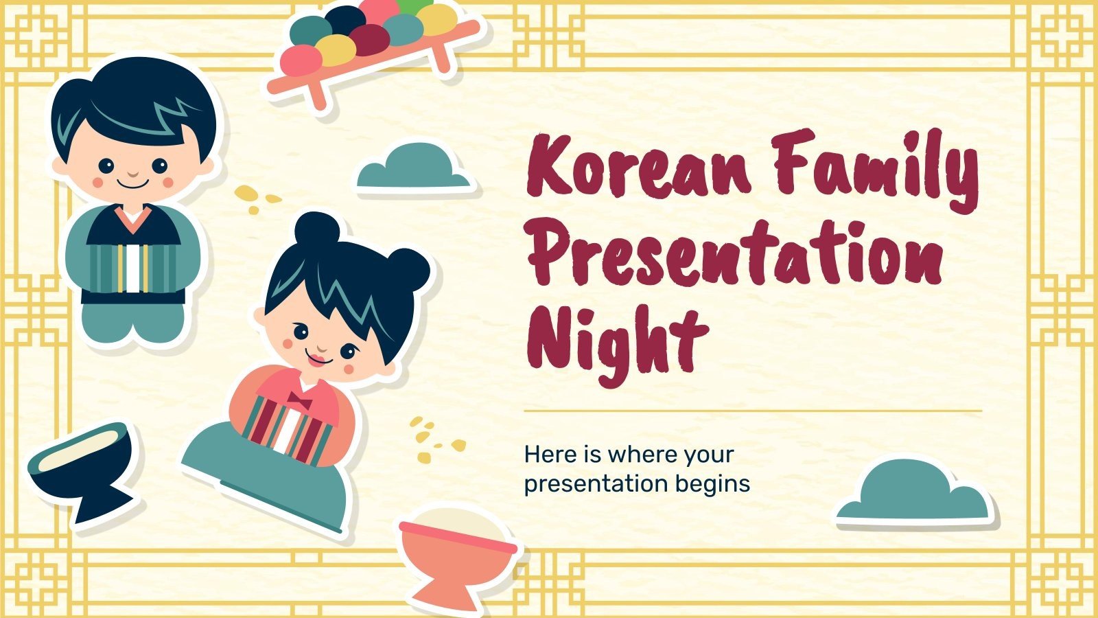 Korean Family Presentation Night | Google Slides & PPT