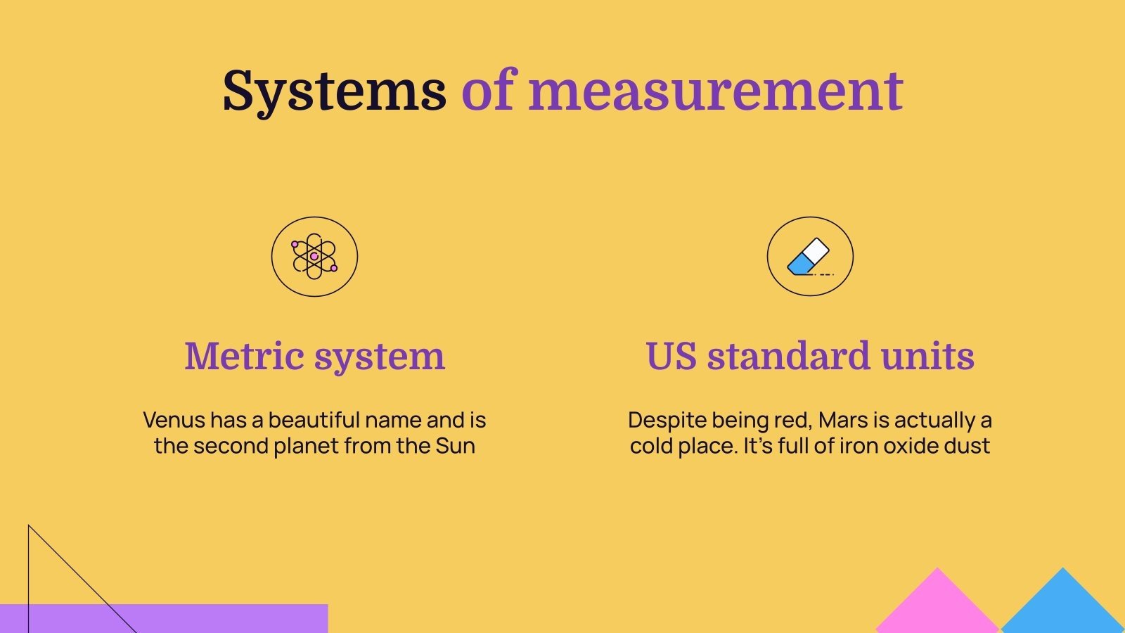 Matemáticas para primaria: Medidas I | Google Slides y PPT
