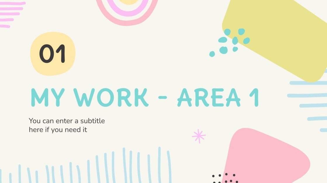 Simple Pastel Doodles Portfolio | Google Slides & PPT