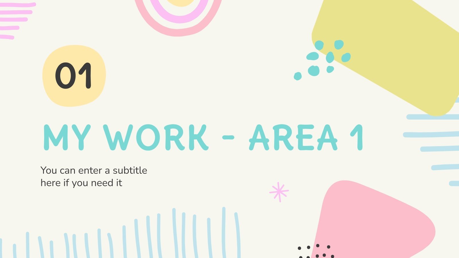 Simple Pastel Doodles Portfolio | Google Slides & PPT