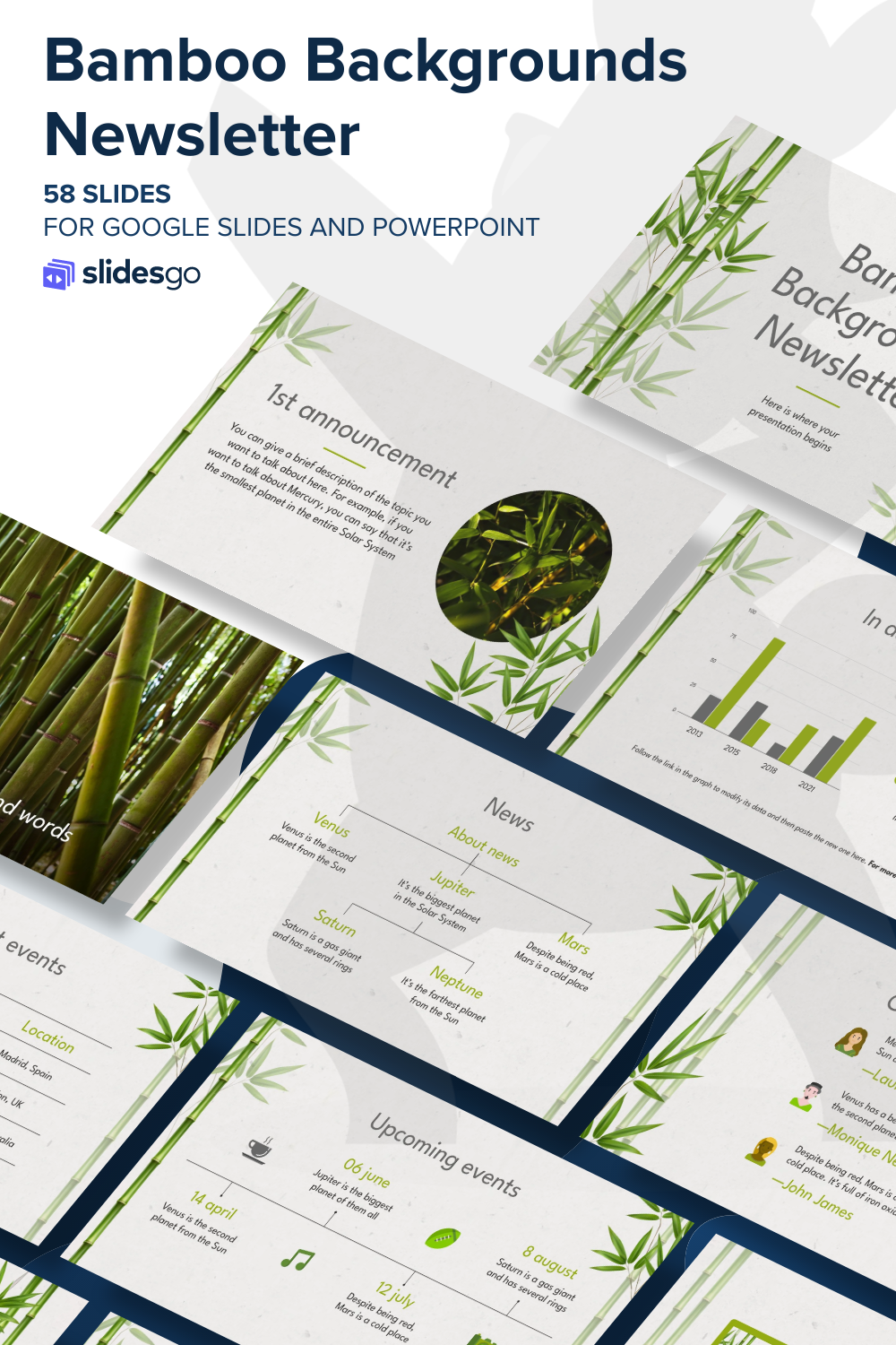 Bamboo Backgrounds Newsletter | Google Slides & PowerPoint