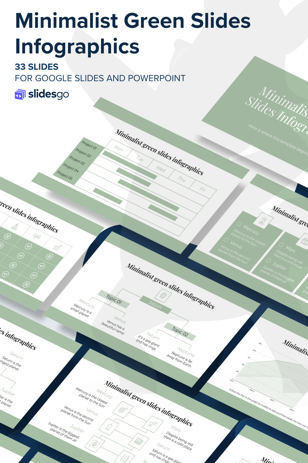 Minimalist Green Slides Infographics | Google Slides & PPT